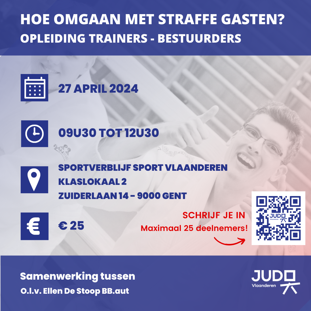 Opleiding 'Hoe omgaan met straffe gasten?' - Judo Vlaanderen