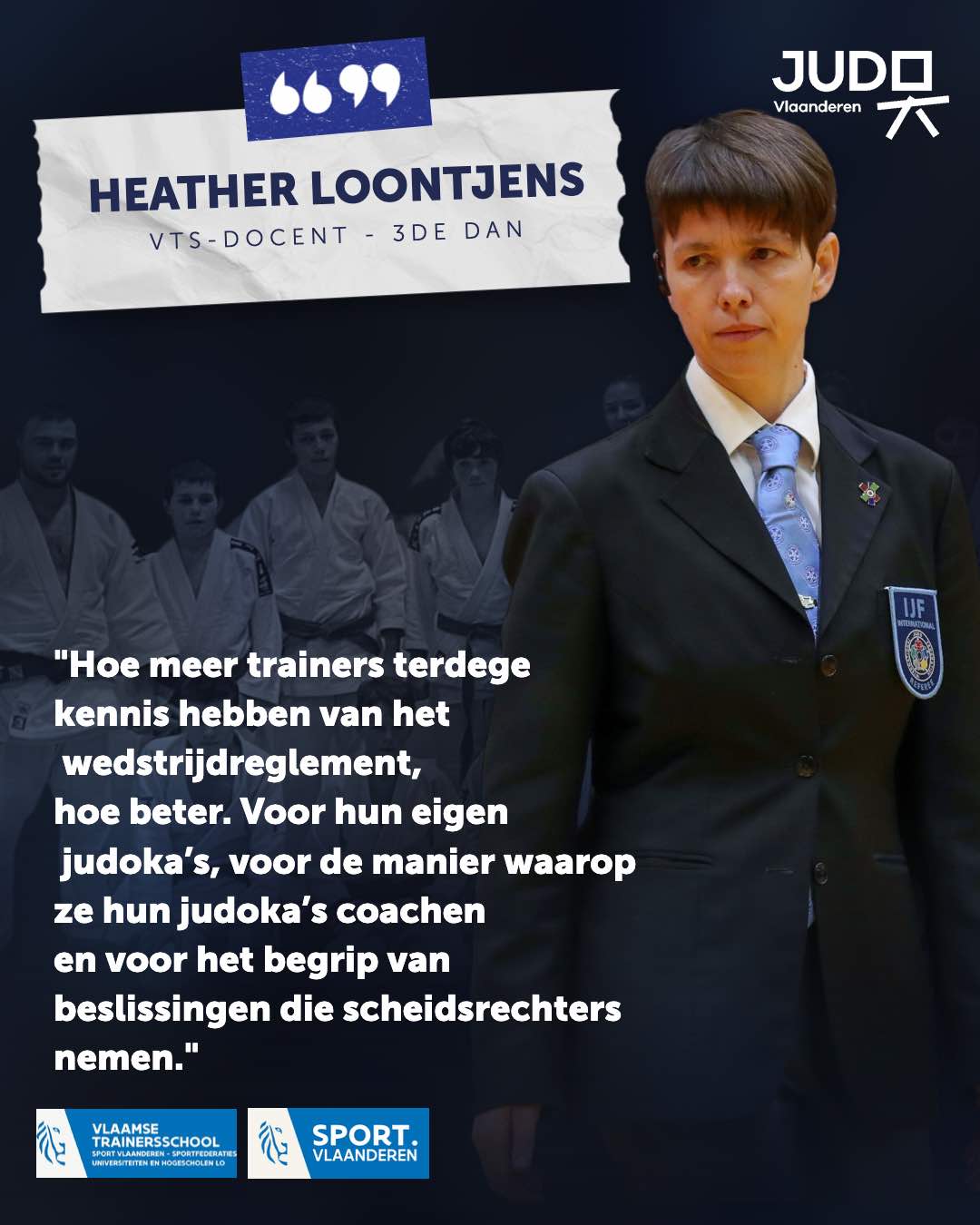 Maak kennis met onze VTS-docenten: Heather Loontjens – Judo Vlaanderen