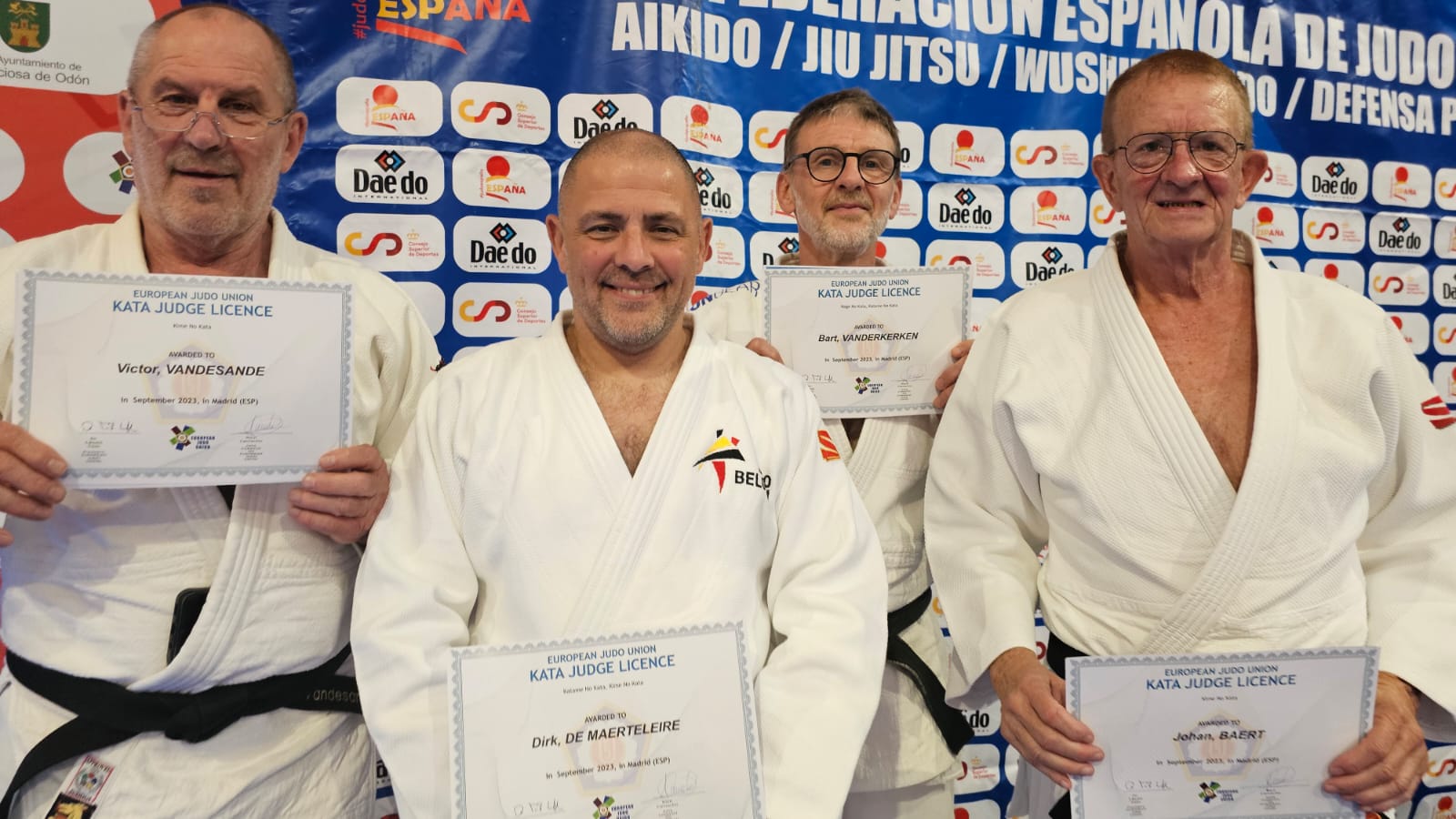 Vier nieuwe EJU Kata Judges voor Judo Vlaanderen – Judo Vlaanderen